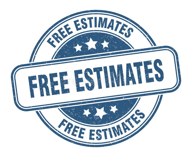 Free Estimates Stamp. Free Estimates Label. Round Grunge Sign Stock ...