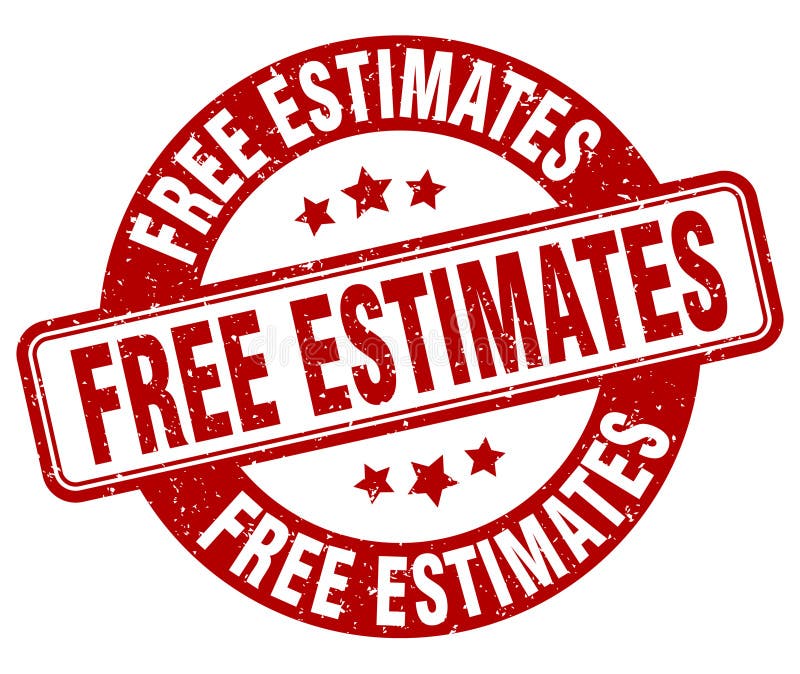 Free Estimates Stamp. Free Estimates Label. Round Grunge Sign Stock ...