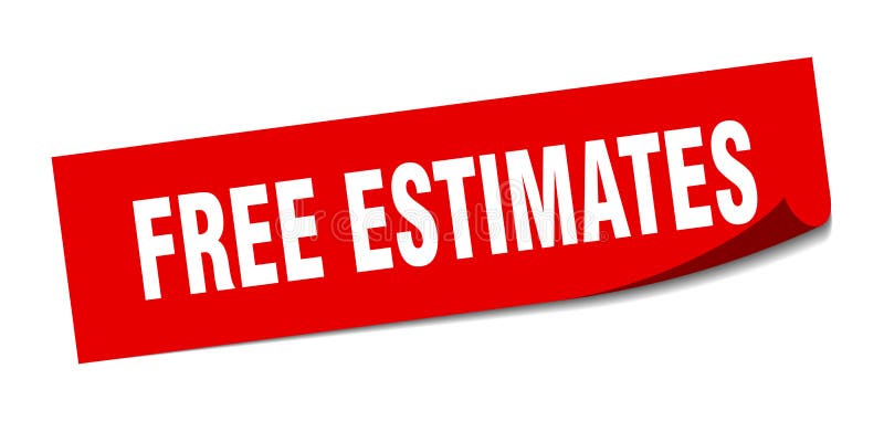 Free Estimates Banner. Free Estimates Ribbon Label Sign Set Stock ...