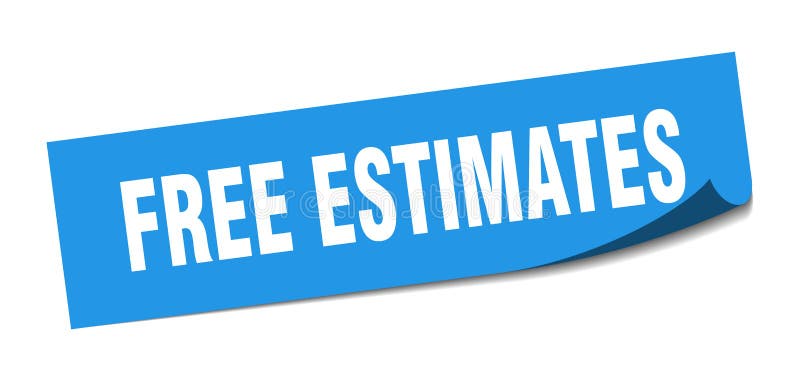 Free Estimates Sticker. Free Estimates Square Isolated Sign Stock ...