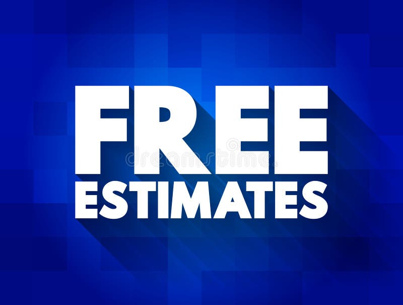Free Estimates. Sign, Label. Vector Stock Illustration. Stock Vector ...