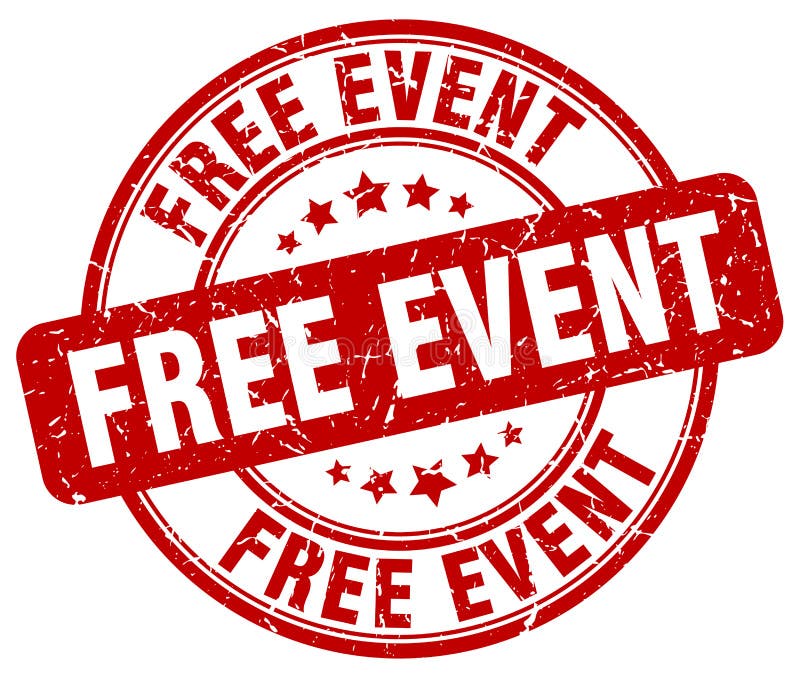 Free Event Red Grunge Round Vintage Stamp Stock Vector - Illustration ...