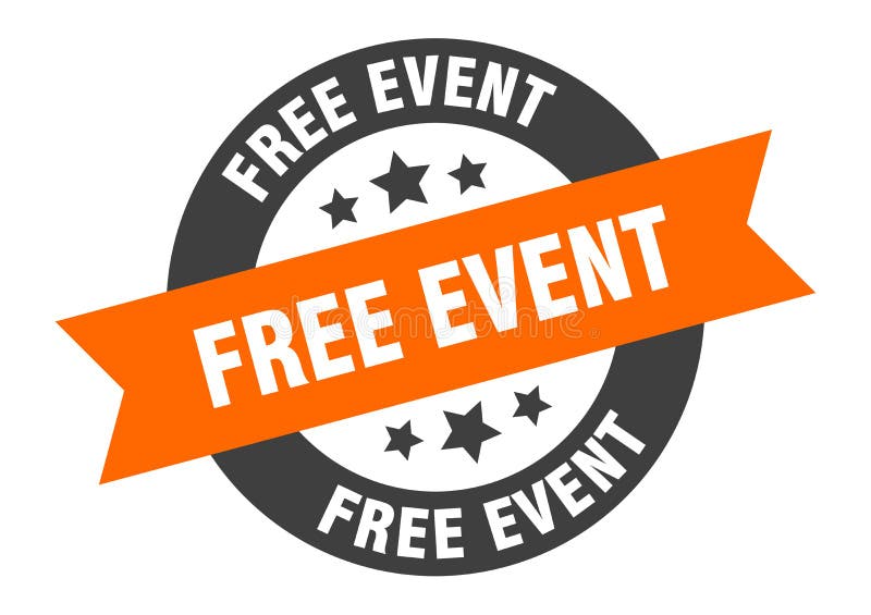 Free Event Sign. Free Event Round Ribbon Sticker Stock Vector ...