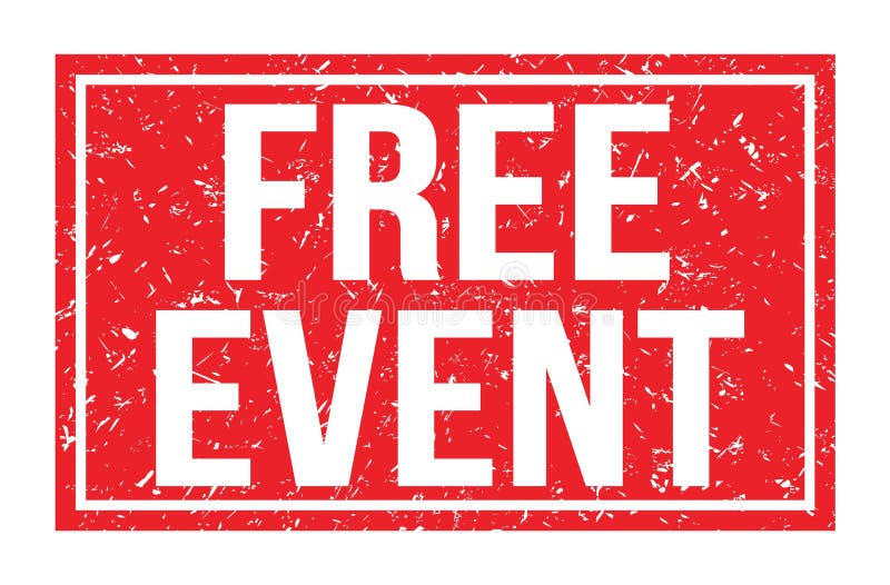 FREE EVENT, Words on Red Rectangle Stamp Sign Stock Illustration ...