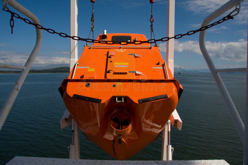 Free fall life boat stock image. Image of marine, drop - 26773657