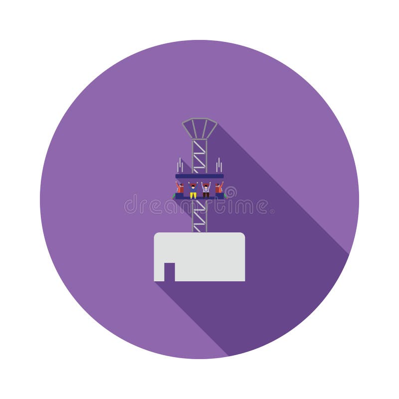 Free-fall ride icon stock vector. Illustration of attraction - 143849088