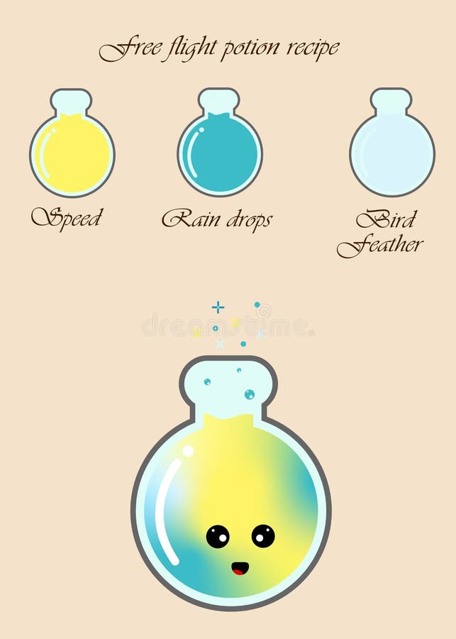 Free Flight Potion Witchcraft Book Page Stock Vector - Illustration of ...