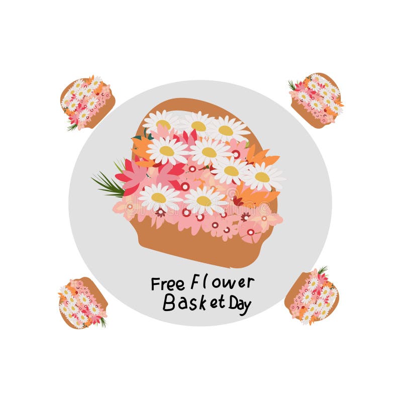 Free Flower Basket Day Free Vector Illustration Stock Vector ...