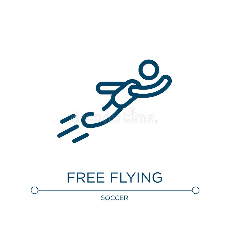 Free Flying Icon. Linear Vector Illustration from X Treme Collection ...