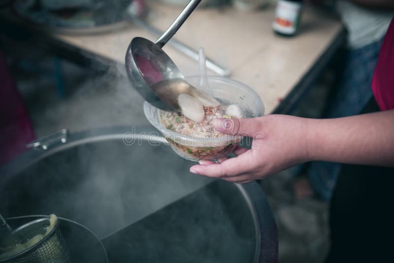 Free Food: the Human Need for Food is Assisted by Volunteers Stock ...