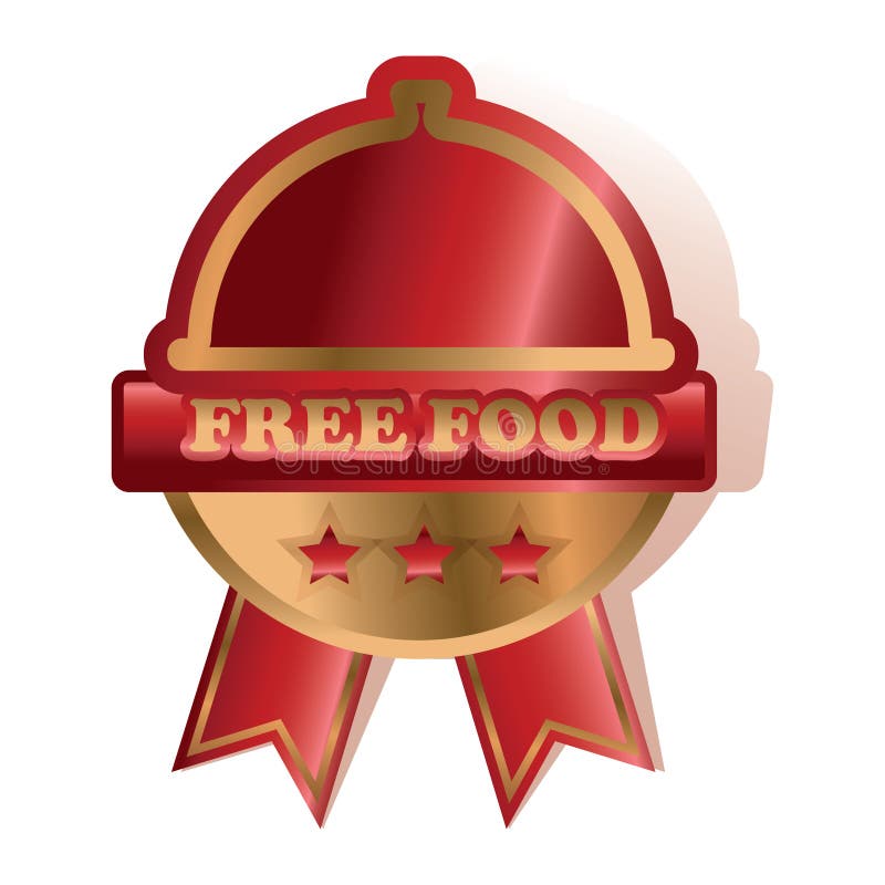 Free Food Label. Vector Illustration Decorative Design Stock Vector ...