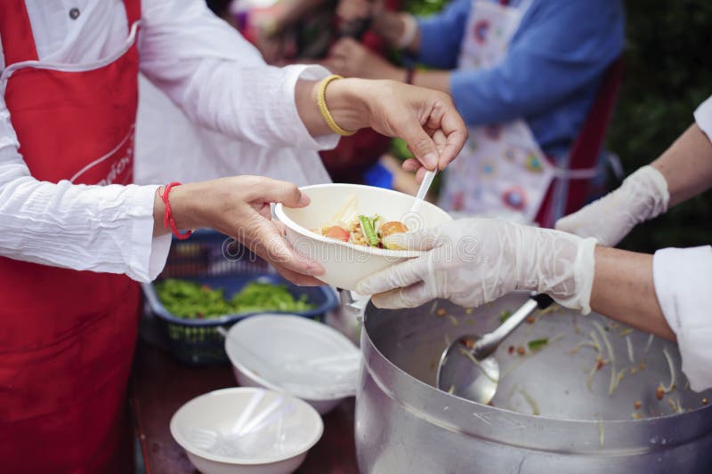 Free Food Distribution is Social Activity for Helping the Homeless ...