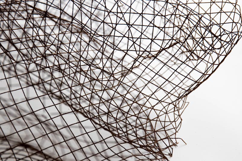 Free Form Curve of Black Rustic Wire Mesh Stock Photo - Image of mesh ...