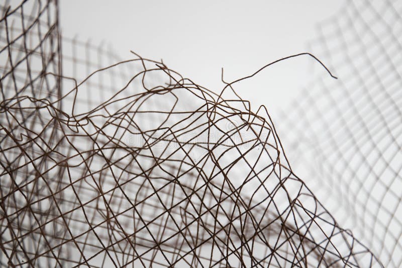 Free Form Curve of Black Rustic Wire Mesh Stock Image - Image of curve ...