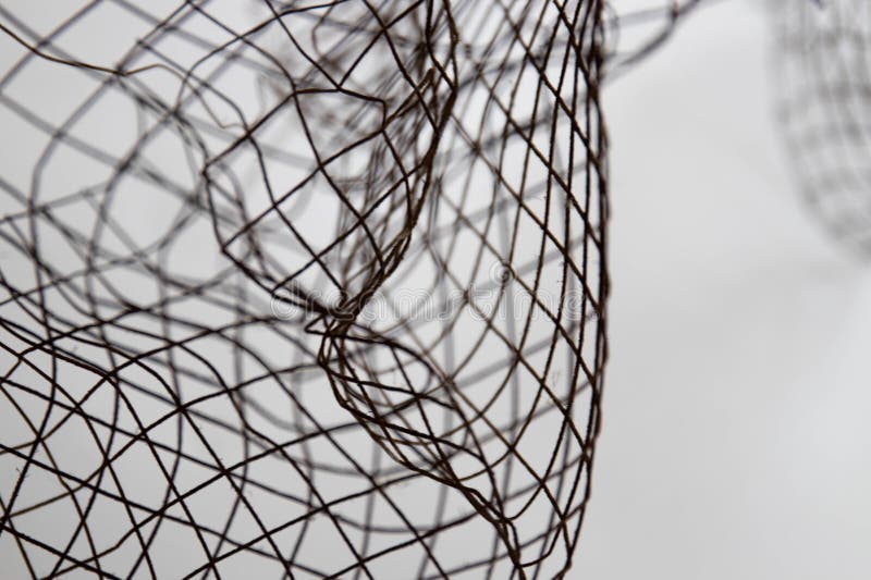 Free Form Curve of Black Rustic Wire Mesh Stock Photo - Image of curve ...