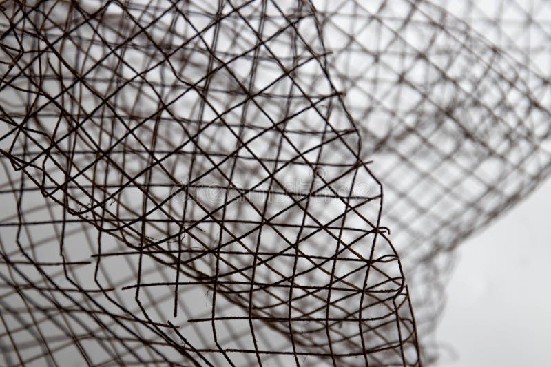 Free Form Curve of Black Rustic Wire Mesh Stock Image - Image of form ...