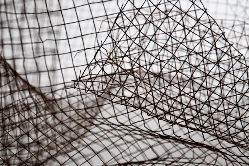 Free Form Curve of Black Rustic Wire Mesh Stock Photo - Image of close ...