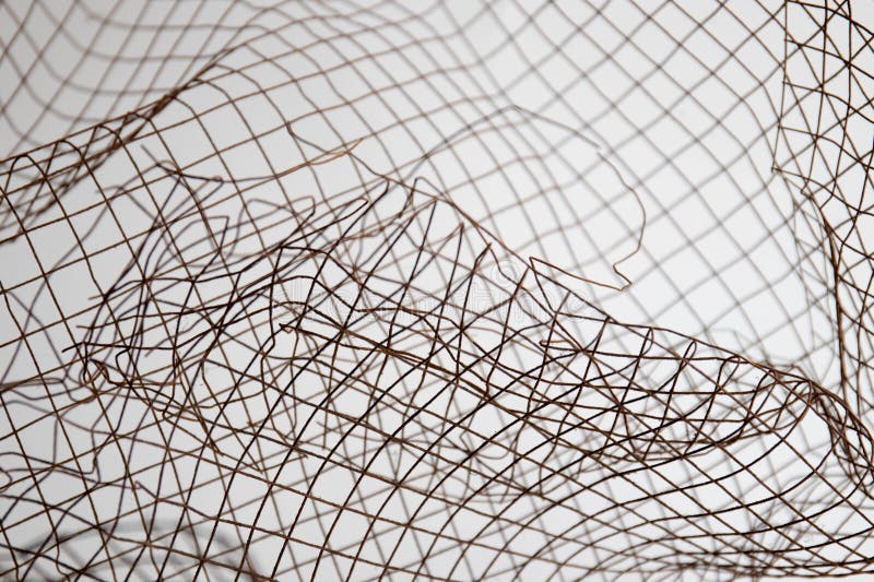 Free Form Curve of Black Rustic Wire Mesh Stock Image - Image of form ...