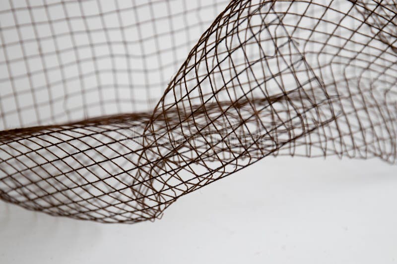 Free Form Curve of Black Rustic Wire Mesh Stock Photo - Image of ...