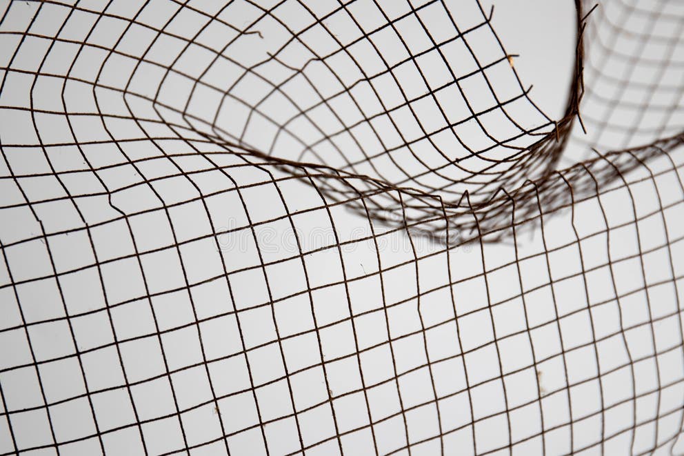 Free Form Curve of Black Rustic Wire Mesh Stock Photo - Image of curve ...