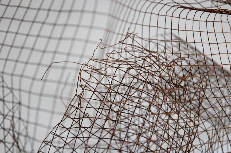 Free Form Curve of Black Rustic Wire Mesh Stock Image - Image of rustic ...