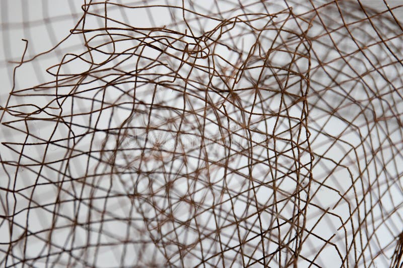 Free Form Curve of Black Rustic Wire Mesh Stock Photo - Image of close ...