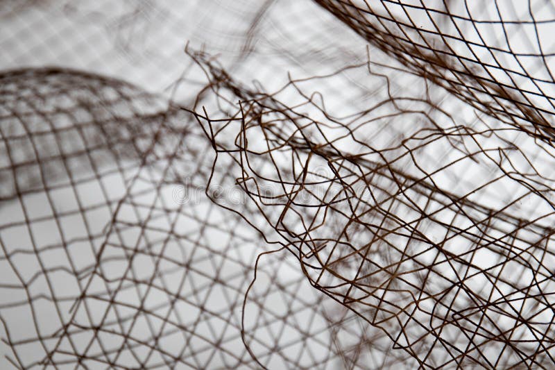 Free Form Curve of Black Rustic Wire Mesh Stock Photo - Image of ...