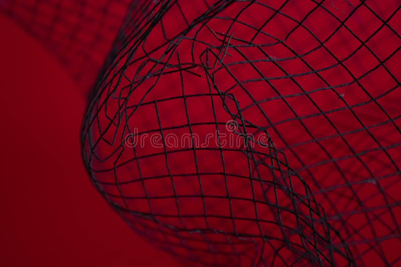Free Form Curve of Black Rustic Wire Mesh Stock Photo - Image of black ...