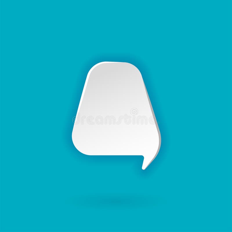 Free Form 3d White Speech Bubble. Abstract Figure Speech Bubble Icon ...