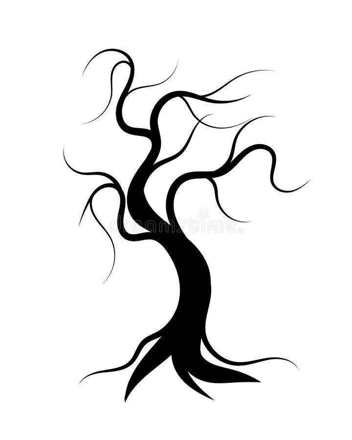Free Form of Death Tree Graphic Design on White Background Stock Vector ...