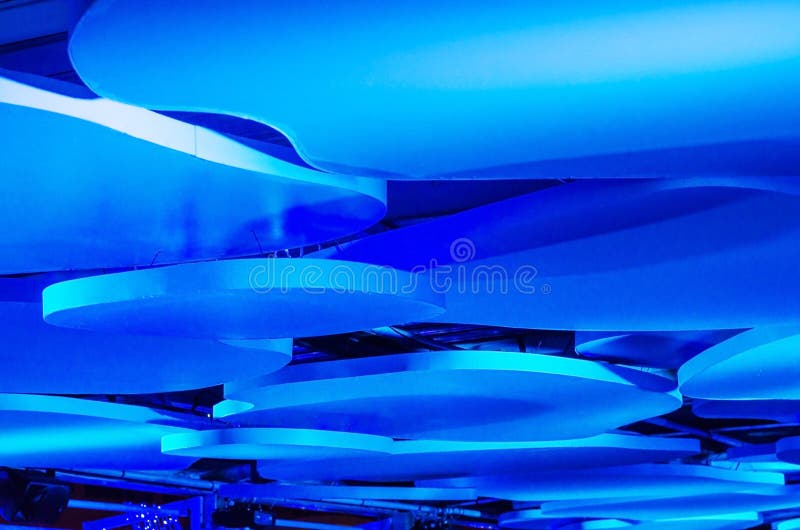 Free Form Elements on Ceiling Stock Image - Image of decoration, inside ...