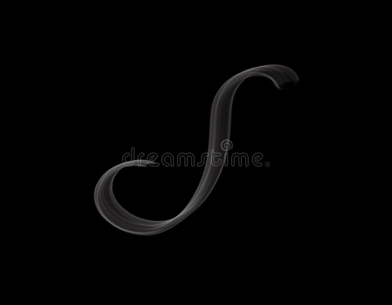 Free Form Shape of Realistic Smoke on Dark Background Ep07 Stock ...
