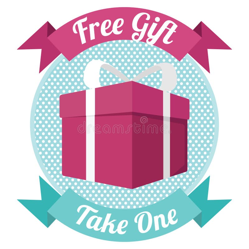 Free Gift Banner. Vector Illustration Decorative Design Stock Vector ...