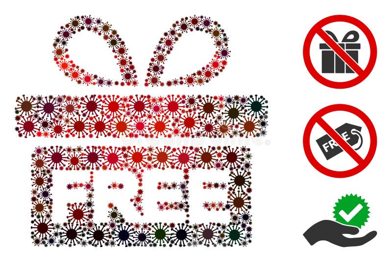 Free Gift Mosaic of CoronaVirus Icons Stock Vector - Illustration of ...