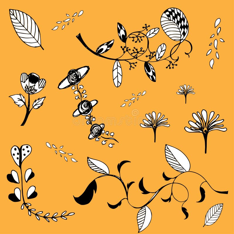 Free Hand Drawing Flower Vector Stock Vector - Illustration of card ...