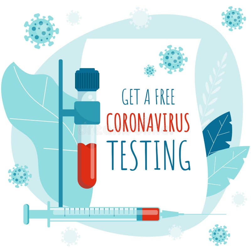 Free HIV Testing. Aids Poster Design. HIV Test Tube and Syringe. Stock ...