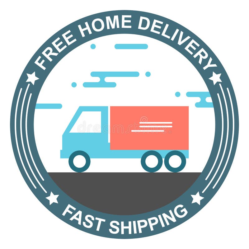 Free Home Delivery Flat Style Banner Design Stock Vector - Illustration ...