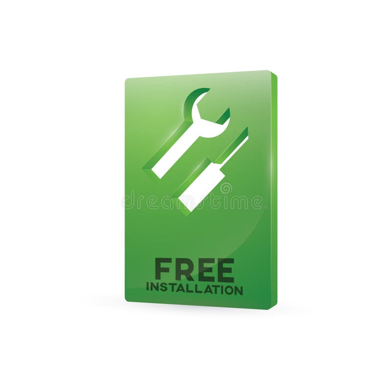 Free Installation Service. Vector Illustration Decorative Design Stock ...