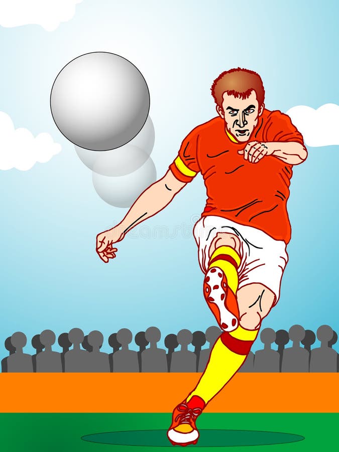 Free kick stock illustration. Illustration of team, kick - 10797679