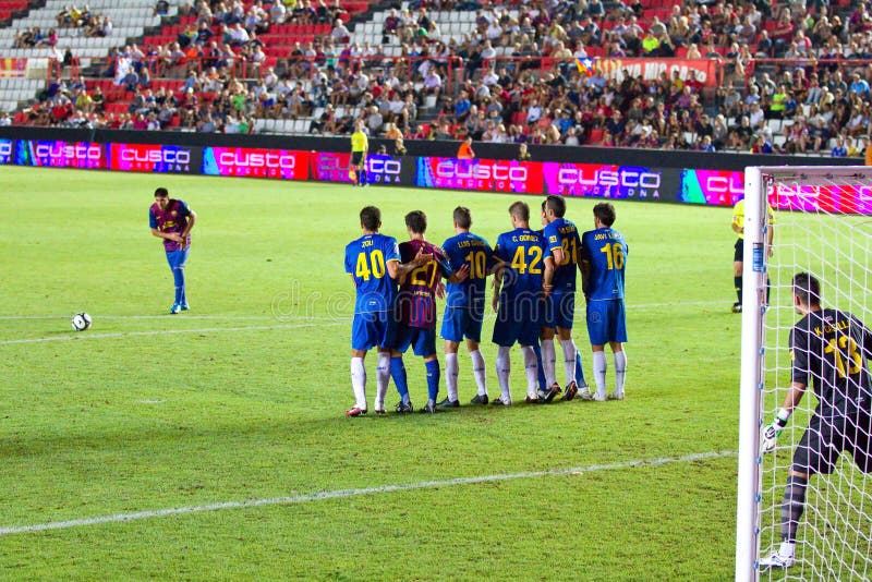 Free Kick with Defensive Wall Editorial Image - Image of football ...