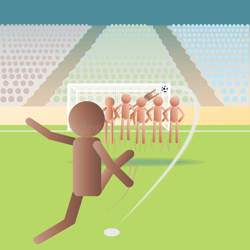 Free kick stock illustration. Illustration of futbol - 25972472