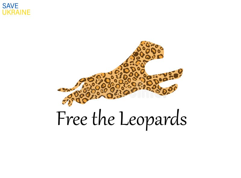 Free Leopards Banner. Leopard Shape Print, Help Ukraine Placard, Stop ...