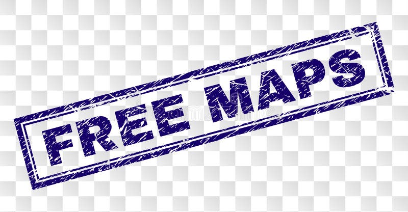 Grunge FREE MAPS Rectangle Stamp Stock Vector - Illustration of rubber ...