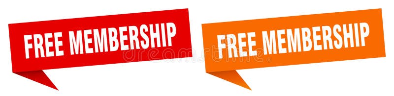Free Membership Banner. Free Membership Speech Bubble Label Set Stock ...