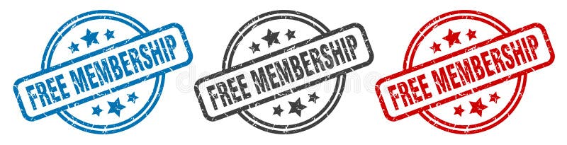 Free Membership Stamp. Free Membership Round Isolated Sign Stock Vector ...