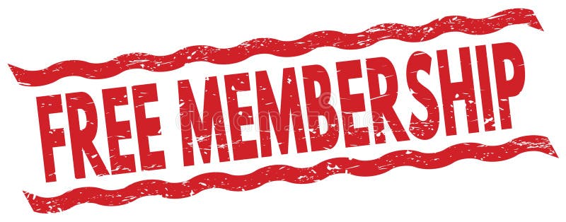 FREE MEMBERSHIP Text on Red Lines Stamp Sign Stock Illustration ...