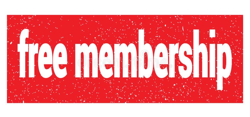 Free Membership Text Written on Red Stamp Sign Stock Illustration ...
