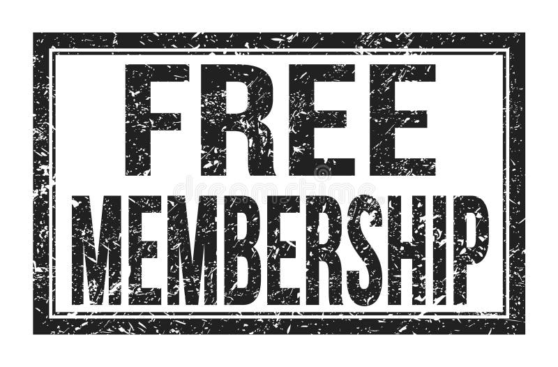 FREE MEMBERSHIP, Words on Black Rectangle Stamp Sign Stock Illustration ...