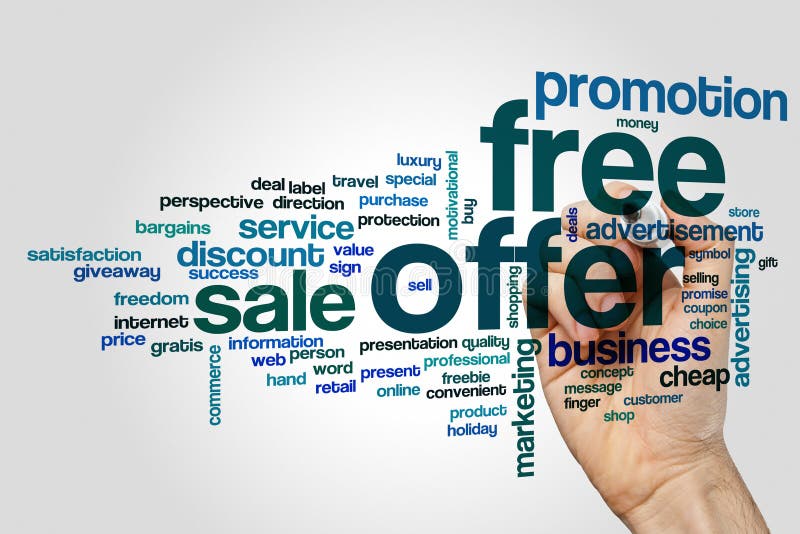Free offer word cloud stock image. Image of advertisement - 88379633