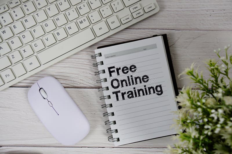 Free Online Training Text on Notepad with Keyboard and Optical Mouse on ...